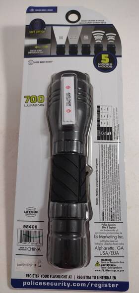 POLICE SECURITY Flashlight Zephyr Elite Tactical Led