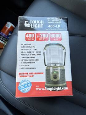 TOUGH LIGHT 400-LR Rechargeable Led Lantern